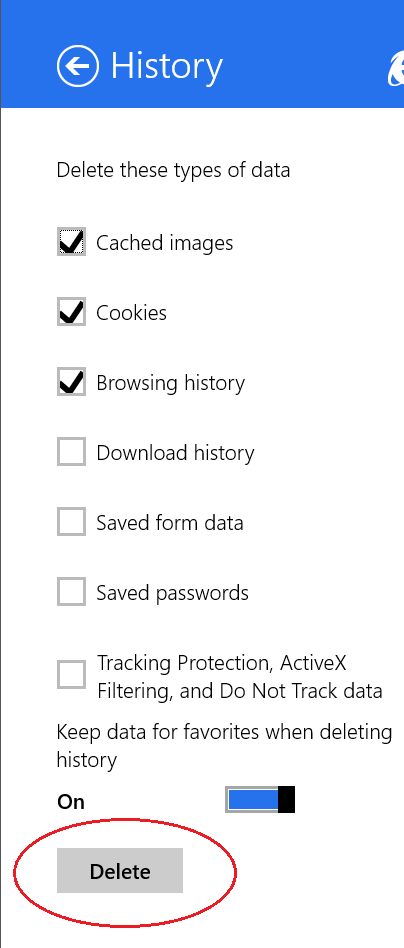 Clear The Browser History On Your Surface Tablet 